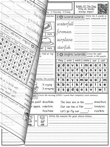 Mornings Made Easy Set Five! First Grade Morning Work in Victorian ...