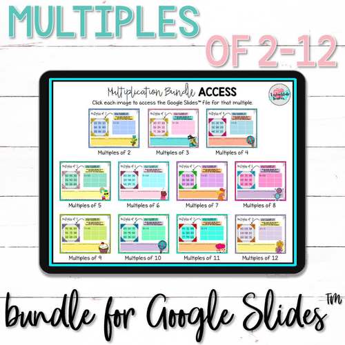 Multiplication Facts Practice Google Classroom™ and Printable ...