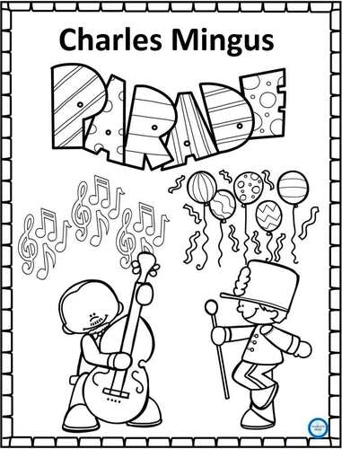Coloring Pages Music, Black History, Jazz Appreciation by TEACH KIDS MUSIC