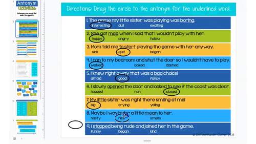 Antonyms Worksheets and Activities Opposites Digital & Printable ...