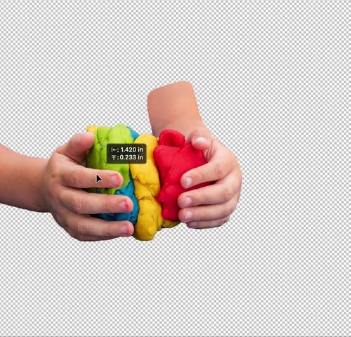 Stock Photo Child's Hands Holding Big Blob Green Blue Yellow Red Playdoh