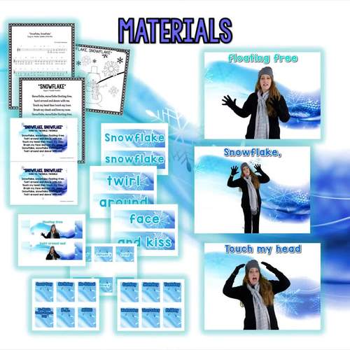 Winter Action Song & Poem "Snowflake, Snowflake" : Literacy Activities