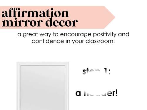 Affirmation Mirror Decor - Simple & Modern Classroom Decor ...