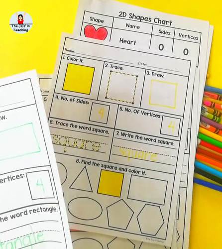 2D Shapes Worksheet by The Joy in Teaching | TPT