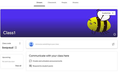 Animated Google Classroom Headers (Bee Happy) Banners - Distance Learning