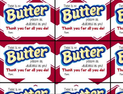 Nutter Butter Staff Appreciation Treat Tag-There's no butter person as ...