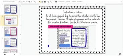 Text Structure Task Cards for Google Classroom by Your Virtual CoTeacher