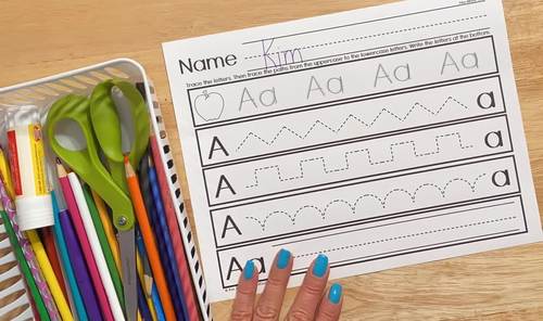 Tracing Lines and Letters Worksheets for Handwriting Practice and ...