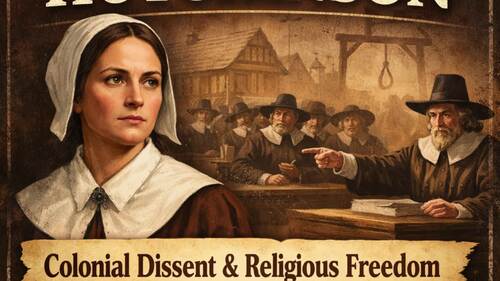 Anne Hutchinson Religion, and Women’s Voices in Colonial America Sub Plans