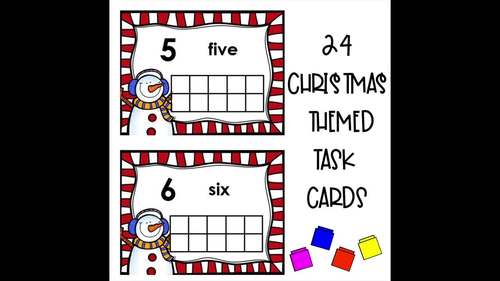 Ten Frame Activities for Christmas Math Centers by Teacherinspo123
