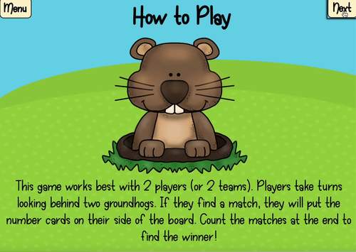 Groundhog Day Articulation Memory Game Boom Cards™ Speech Therapy Activity