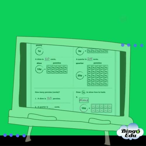 GRADE 1 MATH: Unit 9 Money (Learn / Practice / Test) Worksheets / Homeworks