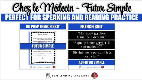 French Skit Dialogue Futur Simple - Chez le Médecin - Doctor's Office