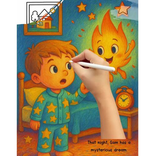 Fire Safety Coloring Pages | SAM and the Tiny Spark Story + Writing Prompt