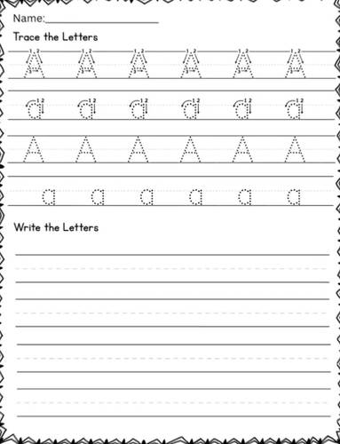 The Write Way: Printing Alphabet Practice Packet | TPT