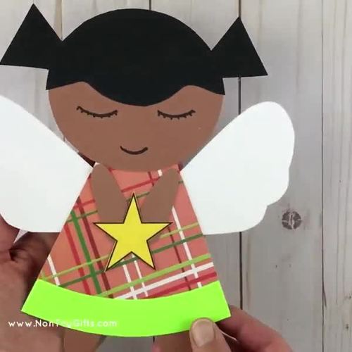 Christmas Crafts - 4 Christmas Craft BUNDLE : Elf, Reindeer, Santa, Angel