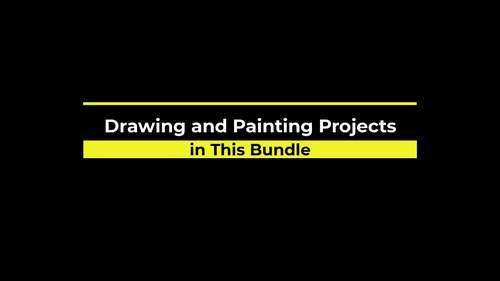 WATERCOLOR ART PROJECTS BUNDLE | 12 Drawing & Painting Video Art Lessons
