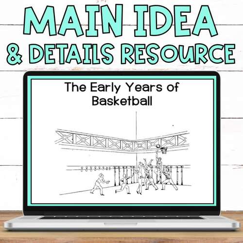 Main Idea Powerpoint & Checklist Digital & Printables by Miss V in 3