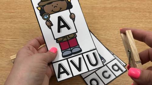 Visual Discrimination Letter Clip Cards by Tara West - Little Minds at Work