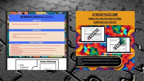 AP Biology Puzzle Game: Mastering Formulas, FRQs, MRQs & Data Analysis