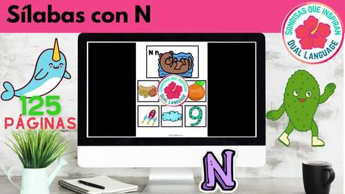 Sílabas con N Centros Cuentos Hojas de Trabajo | TPT