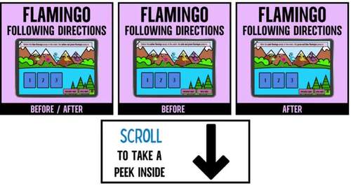 Bundle - Flamingo Following Directions with Before and After | TPT