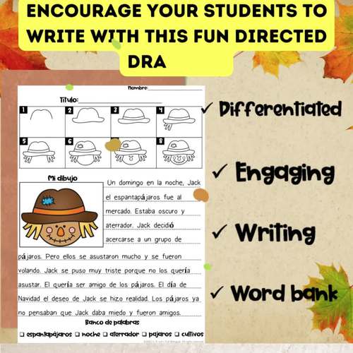 SPANISH Fall writing prompts / Thanksgiving / Escritura de otono