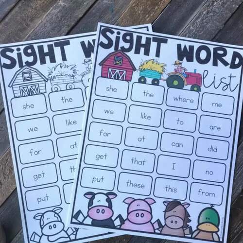 Editable Sight Word Practice Hands-on Games for Kindergarten April | Spring