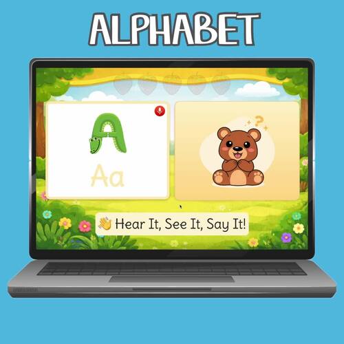 26 Alphabet Cards (A-Z) – Digital Activity – Hear It, See It, Say It