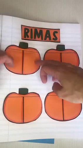 Rimas Thanksgiving | Cuaderno interactivo otoño | Spanish Rhyming Notebook