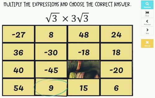 Multiplying Radical Expressions Picture Reveal Boom Cards--Digital Task ...