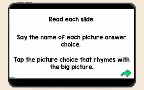 Rhyming Words Digital Game, Early Literacy Skills, Kindergarten Rhyming ...