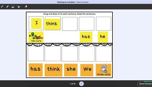 Sight Word Practice First Grade | Sight Word Sentences | High Frequency ...