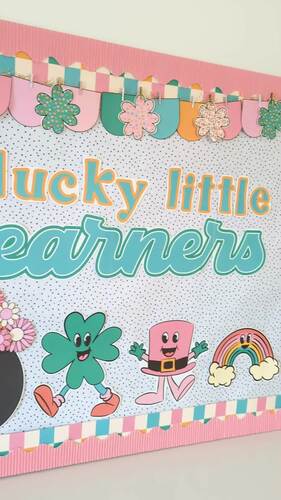 Retro St. Patrick's Day Bulletin Board and Spring Student Activities