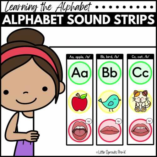 Alphabet Phonics Cards | Letter Sound Strips for PreK and Kindergarten