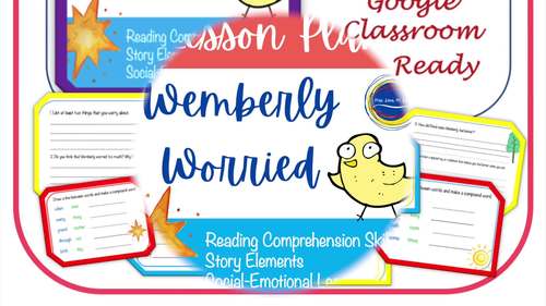 Wemberly Worried by Henkes Social-Emotional Skills Lesson Plan by Mrs Lena