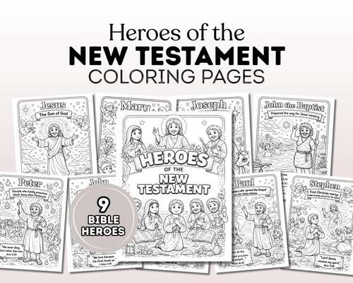 Heroes of the New Testament Coloring Pages | Bible Heroes Activity