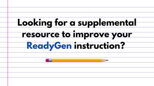 ReadyGen Kindergarten Vocabulary Set Unit 1 A: Editable Slides, Cards ...