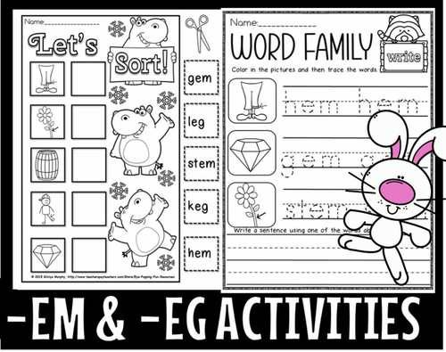 word family eg em by Murphys lesson design studio | TPT