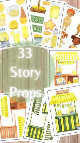 Lemonade Stand Storytelling Props Printable – Dramatic Play – Cut ...