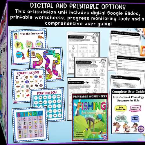 Articulation F and V Speech Therapy Activities for Google Slides and ...