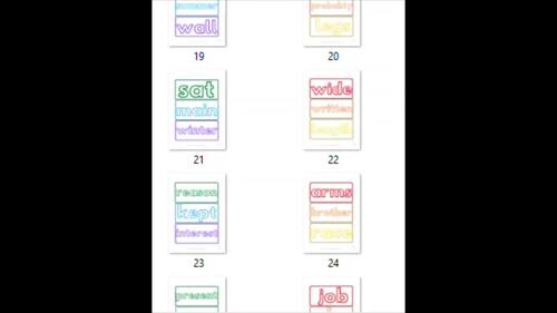 Sight Word Activity Mats - Fry's Sixth 100 Words by Penny Saving Mum