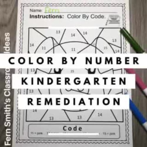 Teen Numbers 11 to 20 Color By Number For Math Remediation | TPT