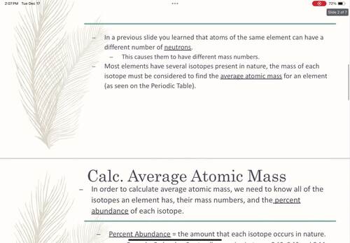 Average Atomic Mass Lesson Bundle (notes + worksheet) by Elemental ...