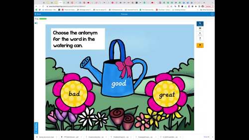 Spring Antonyms BOOM Cards by Little Library of Learning | TPT