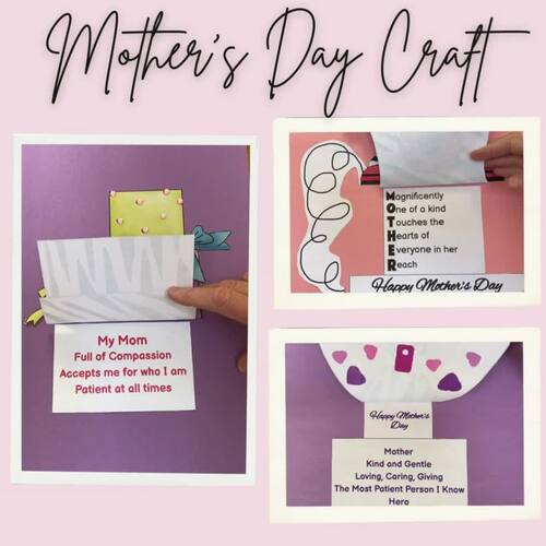 Mother's Day Card or Craft Poem Writing for Mom, Grandma or Special Person