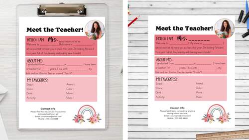 Meet the Teacher Letter Template by Play Therapy Creative | TPT
