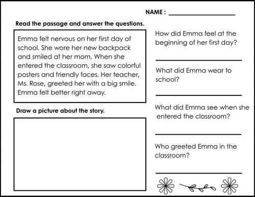 Back to School Reading Passages | First & Second Grade ELA | TPT
