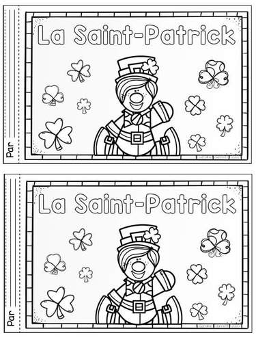 French St.Patrick's Day Counting 1 to 20 |Livret Saint-Patrick Je ...