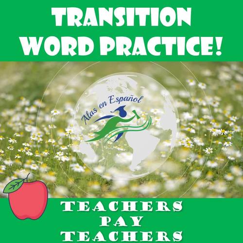 [BUNDLE] TRANSITION WORDS 90 WORKSHEETS | REGULAR LESSON & SPANISH EXAMS